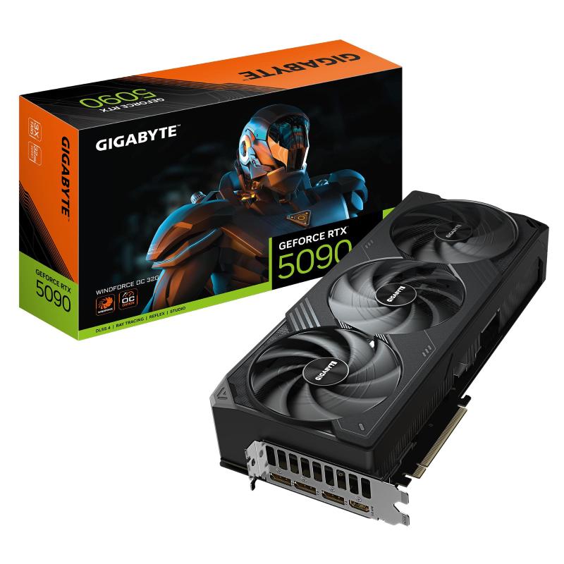 Gigabyte geforce rtx 5090 windforce oc 32gb gddr7 dlss4 1*hdmi/3*displayport pci ex 5.0 16x