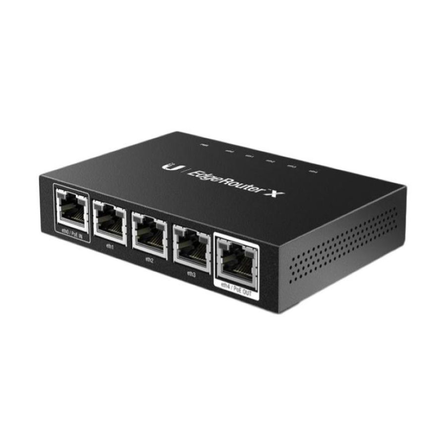 Ubiquiti er-x edge router 5porte rj45 24v passive poe