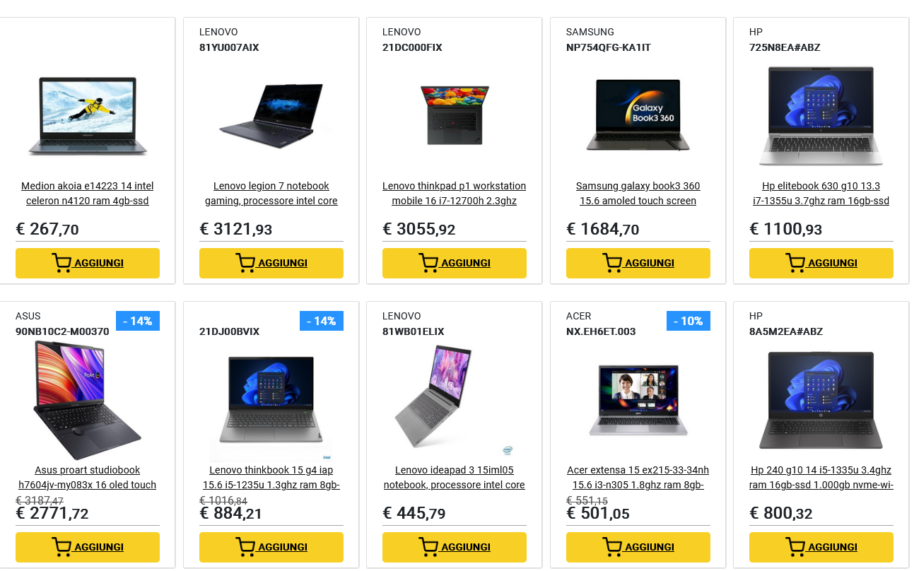 Notebook in offerta acquista al miglior prezzo online